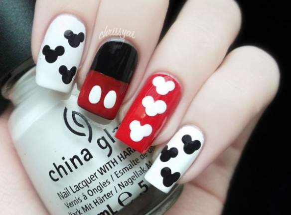 Unhas Mickey - Passo a passo e Fotos